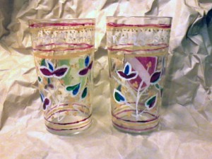 Glass Beakers Painted in the Venetian Style - Aneleda Falconbridge